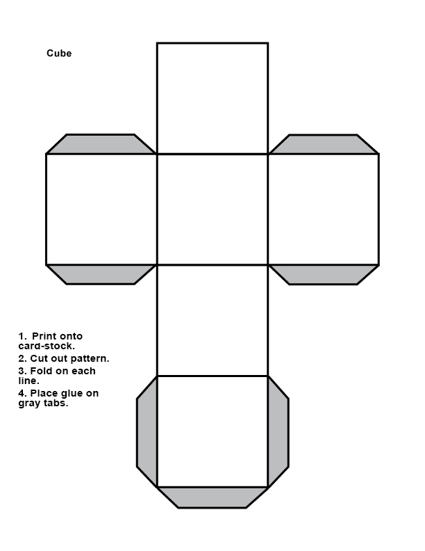 Cube Cut Out Template Pdf PDF Template